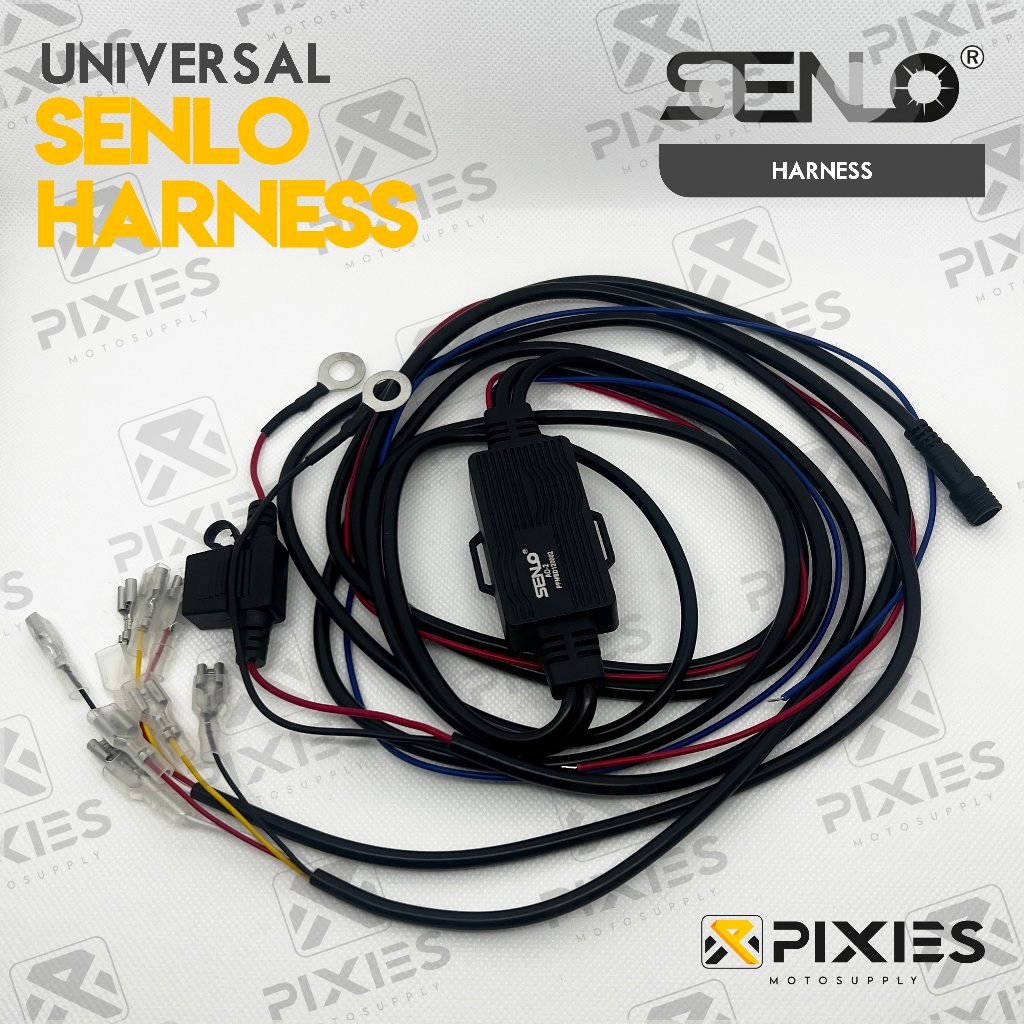 Senlo Full Mini Driving Light Harness for Any Motorcycles - Plug and ...