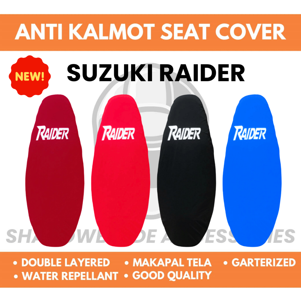 SUZUKI RAIDER ANTI KALMOT SEAT COVER MOTORCYCLE MAKAPAL TELA, WATER ...