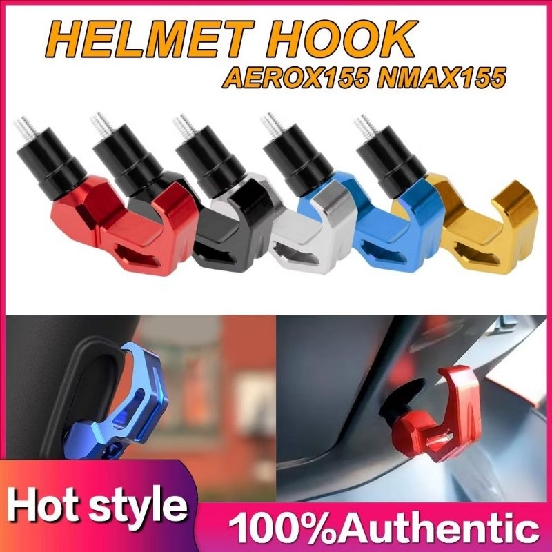 AEROX And NMAX HELMET HOLDER CARGO HEAVY DUTY CNC ALUMINUM Alloy Front ...