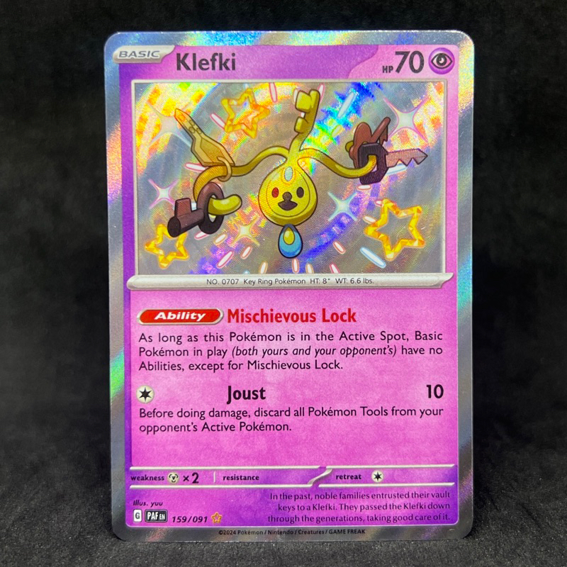 Pokemon TCG Shiny Klefki Holo Rare 159/091 2024 Scarlet & Violet ...