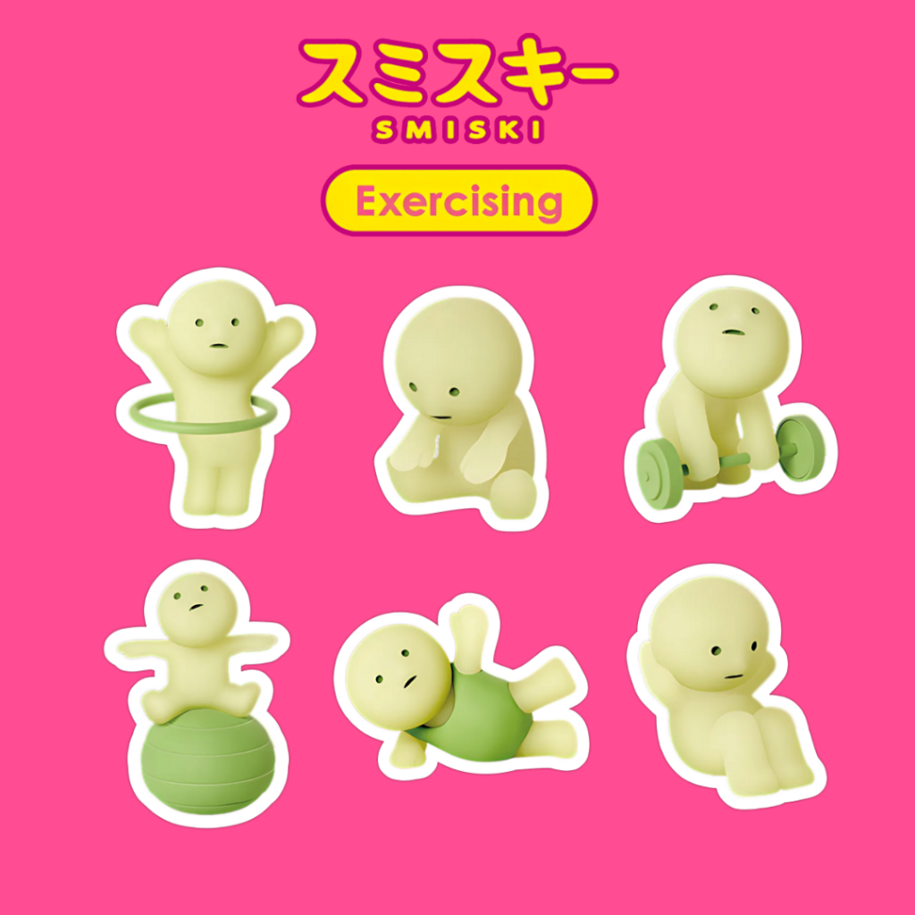 SMISKI Exercising Series Sticker Set (6pcs) | Shopee Philippines