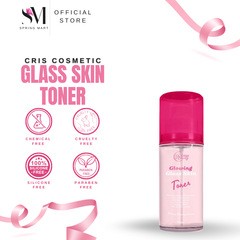 Cris Cosmtices Glowing Glass Skin Toner Skin Brightening with Cooling Effect [WITH FREE GIFTS ...