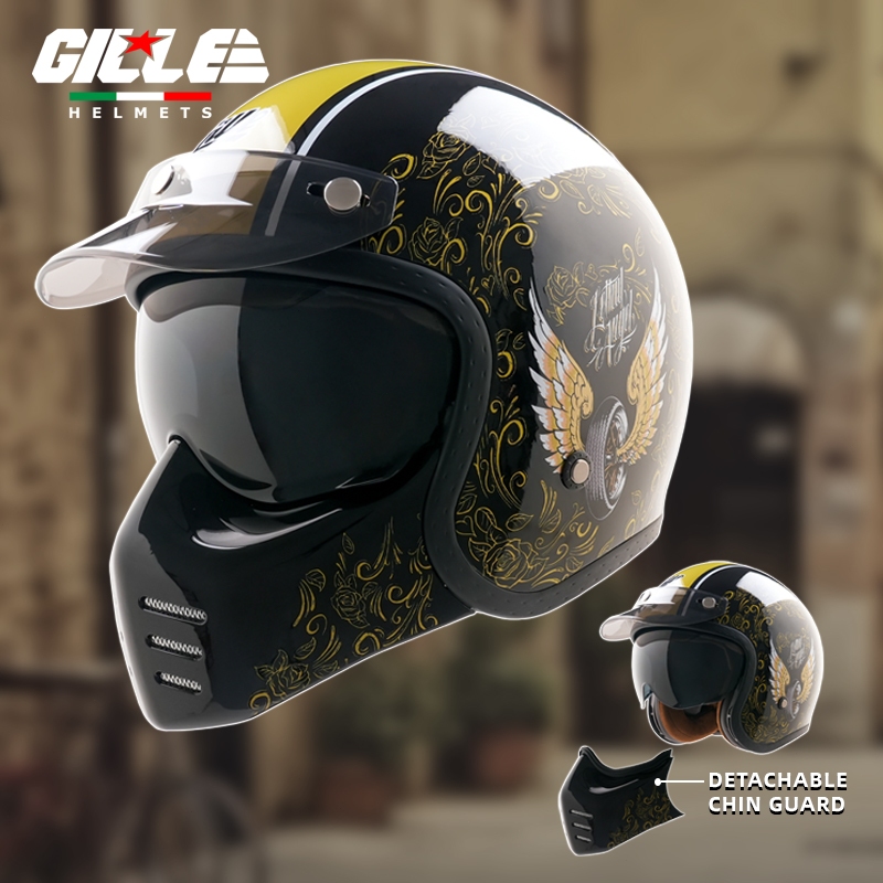 GILLE OP12 VENERY Classic Helmet For Motorcycle Helmet Full Face ...