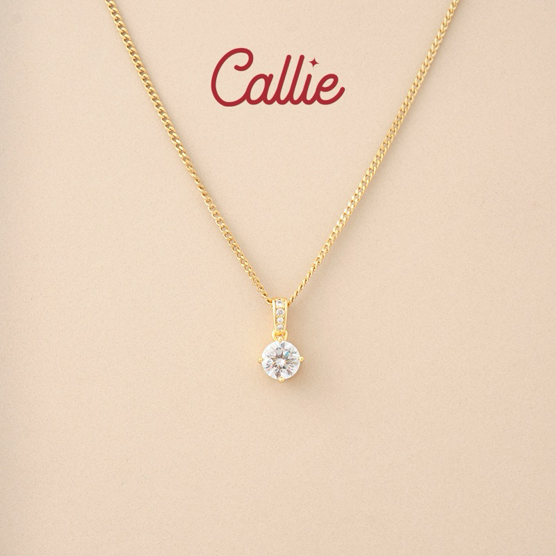 Callie 14k Gold Plated Amara Diamond Necklace Shop Callie | Shopee ...