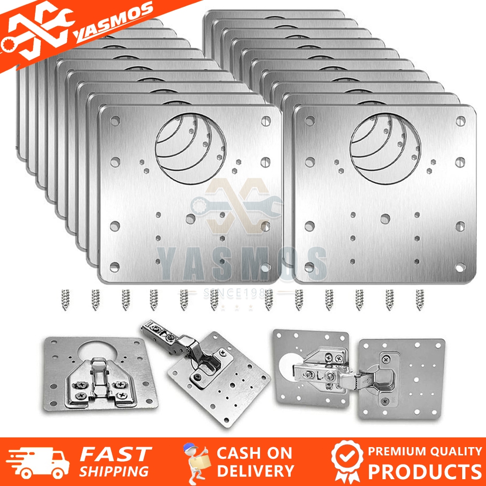 10/30/50PCS Stainless Steel Hinge Repair Plate Brackets Kitchen ...