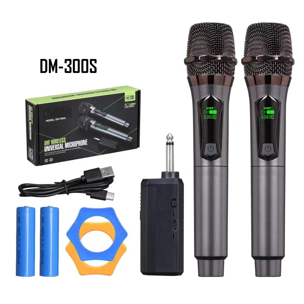 COD DM-300S Rechargeable Wireless Karaoke Microphone Handheld Mic Dual ...