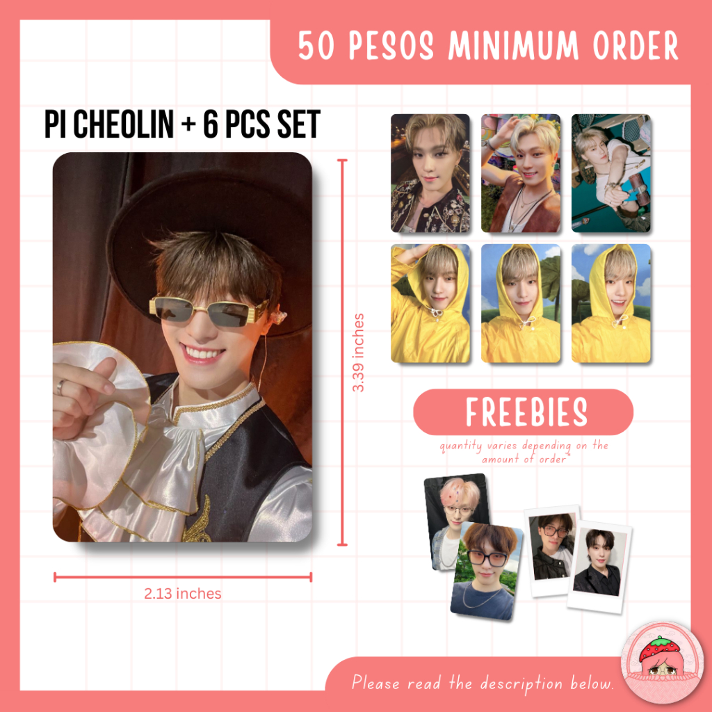 [7 PCS SET] BSS PI CHEOLIN DINO PC PHOTOCARD UNOFFICIAL FANMADE PRINT ...