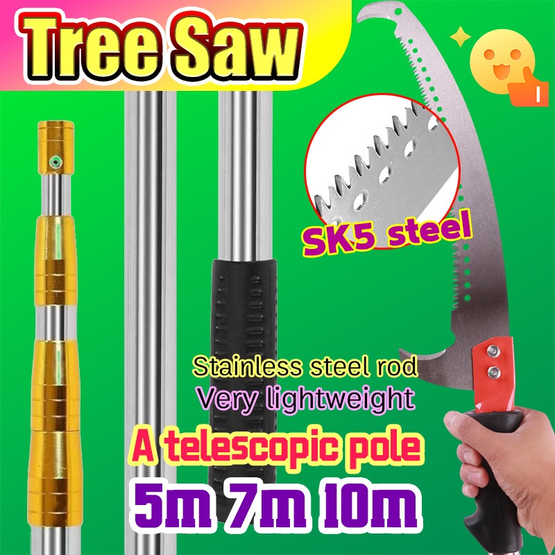 High branch saw 4M/5M/6M/7M/10M telescopic pole saw for pruning high ...