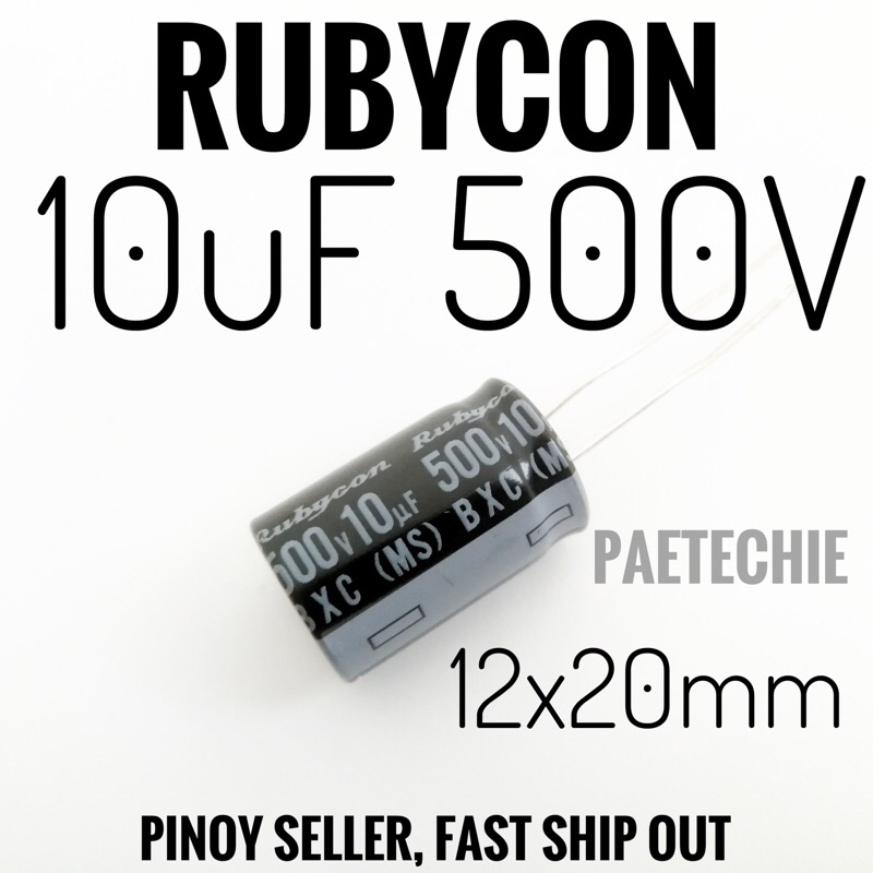 Original Rubicon 10uF 500V Electrolytic Capacitor Origi | Shopee ...