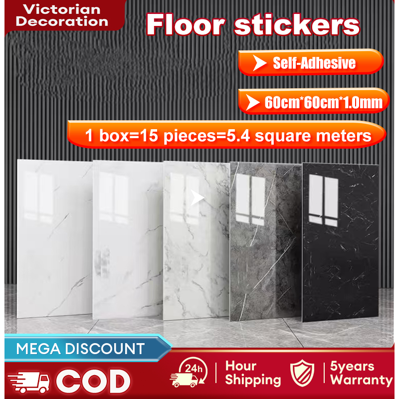 REAIM 60CM*60CM PVC Floor Stickers Self Adhesive waterproof tiles for ...