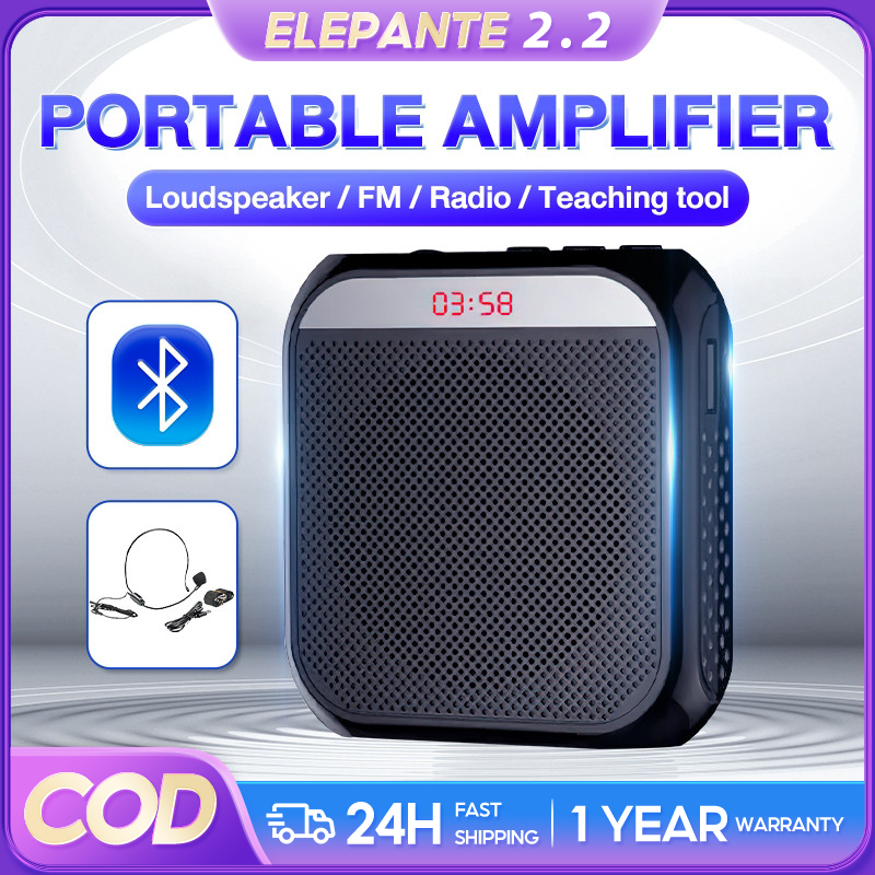 Mini Portable Voice Amplifier Megaphone Booster with Microphone ...