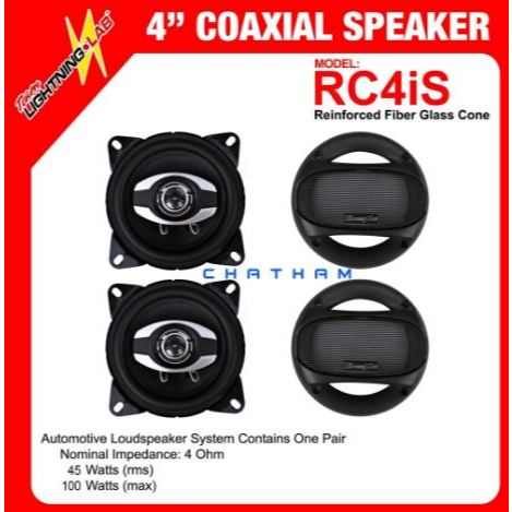 Team Lightning Lab 4-Inches Coaxial Speaker (Model RC4iS) | Shopee ...