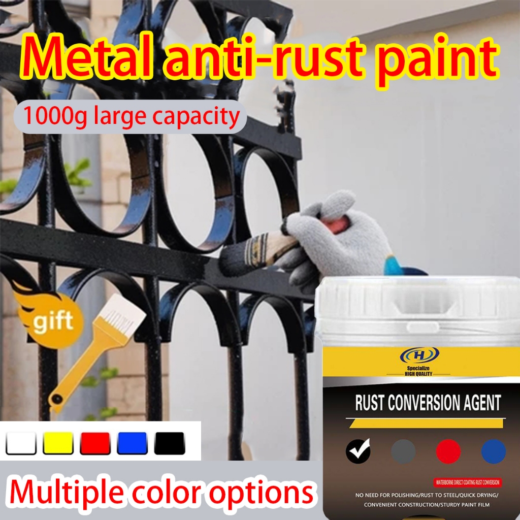 2 in 1 Metal Primer Paint Anti Rust Paint 1000G for rusty metal steel ...