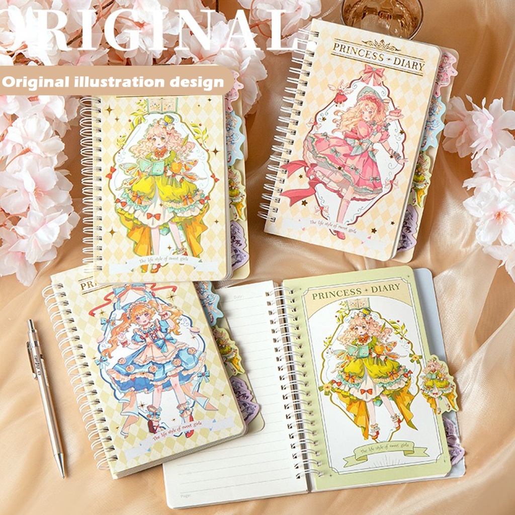 A5 Coil Notebook Bronzing Cover Kawaii Anime Characters Journal ...