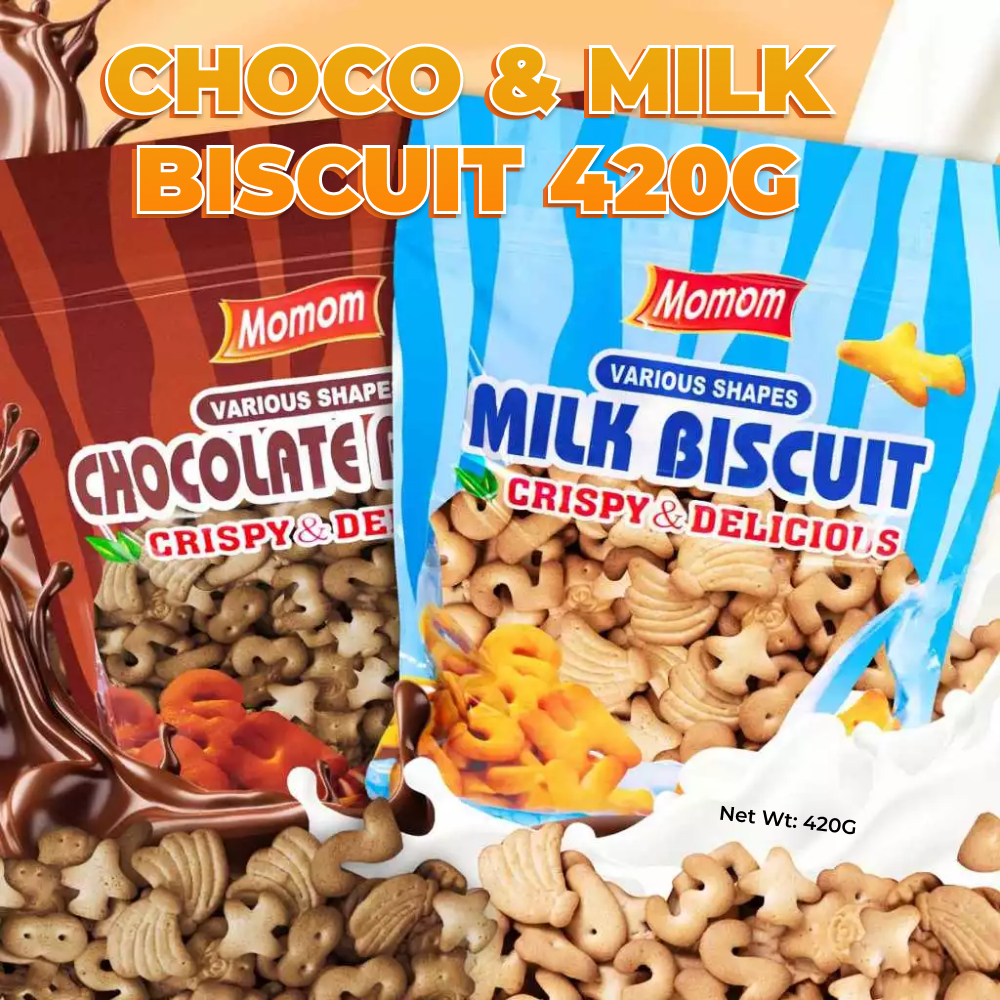[BUY1 TAKE1] Momom Food 420 Grams Chocolate Biscuit Snack Perfect for ...
