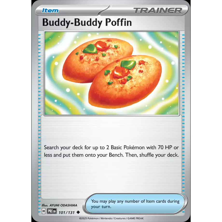 Pokemon TCG Buddy- Buddy Poffin 101/131 Prismatic Evolutions Non Holo ...