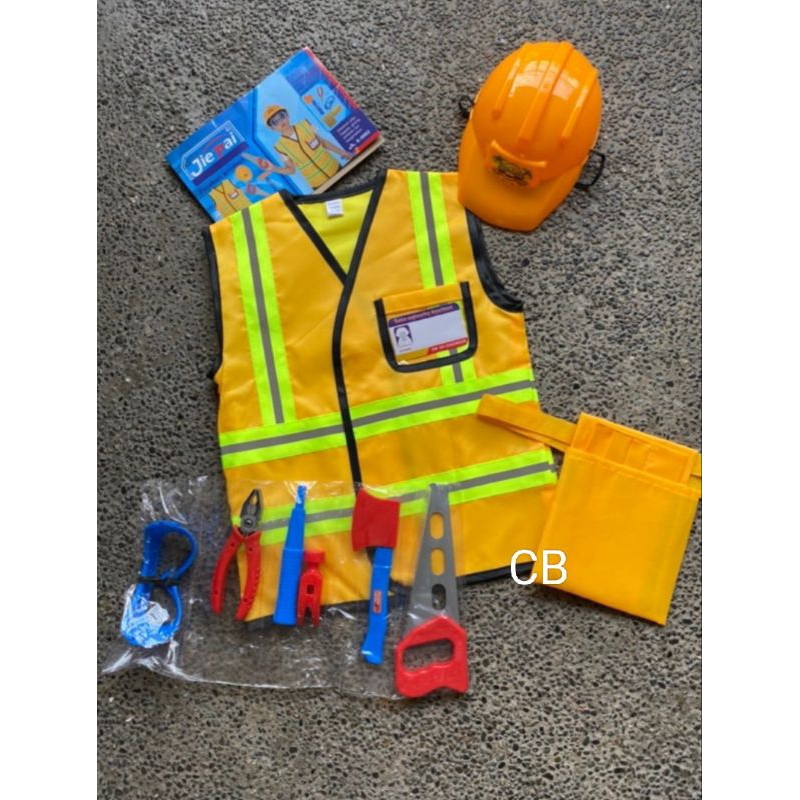 Engineer Costume For Kids Unisex For Kids (Vest,HardCap And set tools ...