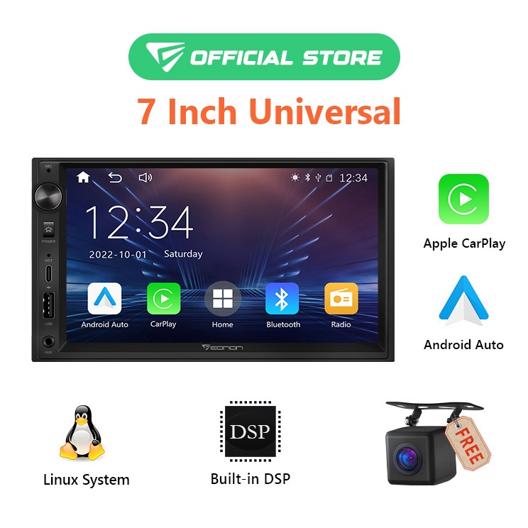 Eonon 7 inch Linux Head Unit Double Din Head Unit Wireless CarPlay and Android Auto X3 | Shopee ...