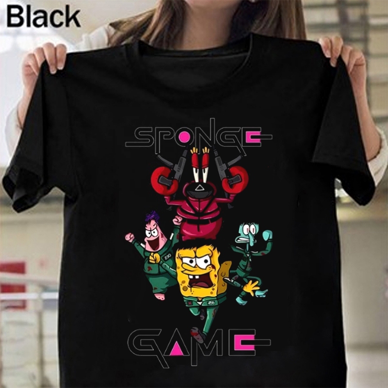 Anime shirt SPONGE GAME Mitchieboy T-shirt sponge version & squid game ...