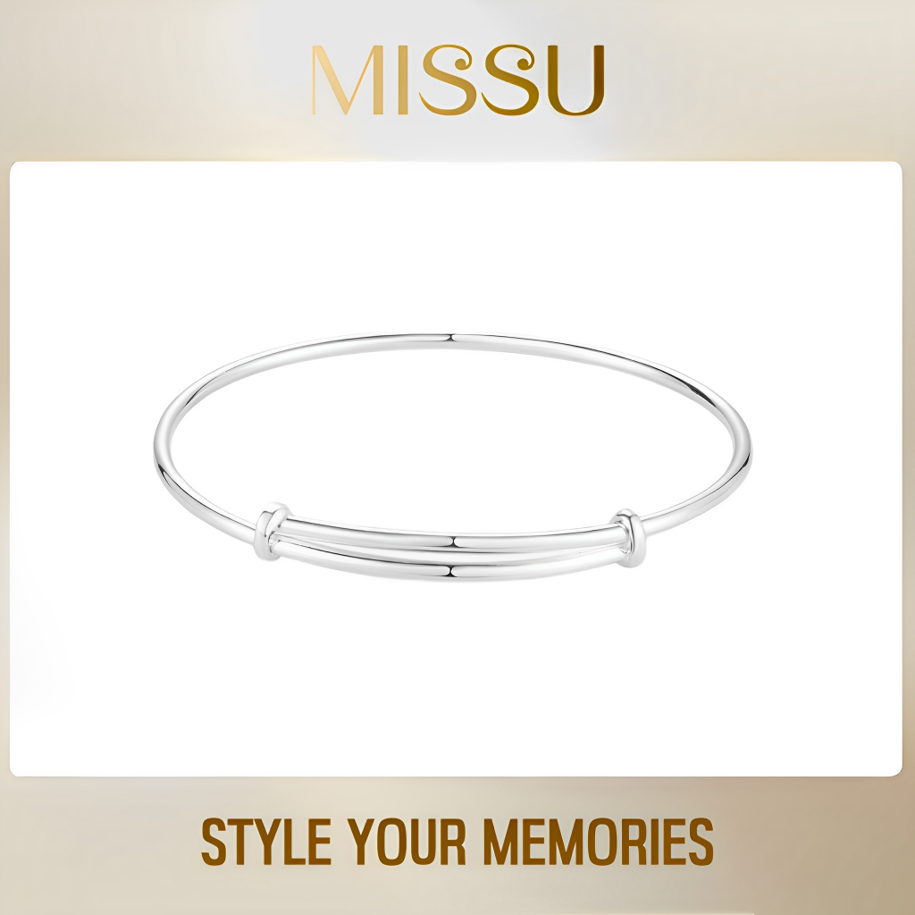 Missu Plain Bangle Simple Paper Clip, Pearl, Jade Bracelet Fashion ...