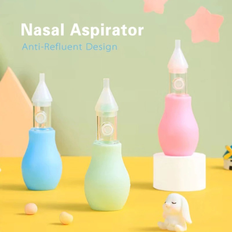Anti-reverse flow silicone nose aspirator baby hand-pressure nasal ...
