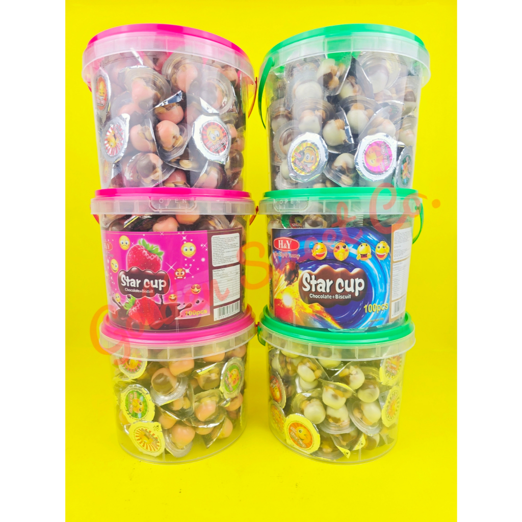 H&Y STAR CUP CHOCOLATE/STRAWBERRY + BISCUIT LOCAL PREMIUM DELICIOUS ...