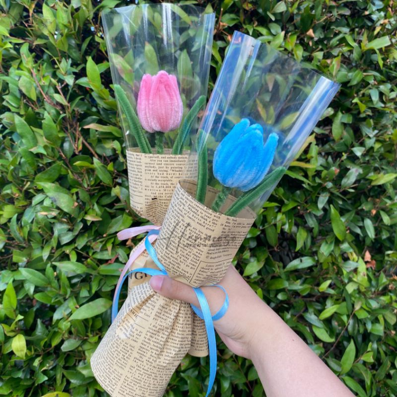 Hermoso: Tulip Bouquet - Single Stem/Fuzzy Wire | Shopee Philippines