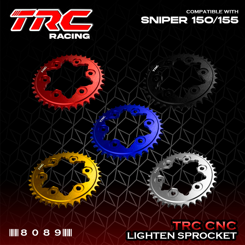 TRC Racing CNC LIGHTEN SPROCKET 38T/428 for SNIPER 150/155 8089 ...