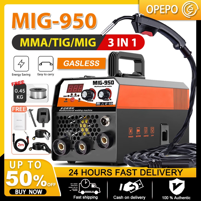 MIG-950 Welding Machine MIG&MMA&TIG 3IN1 Gasless Welder Portable IGBT ...