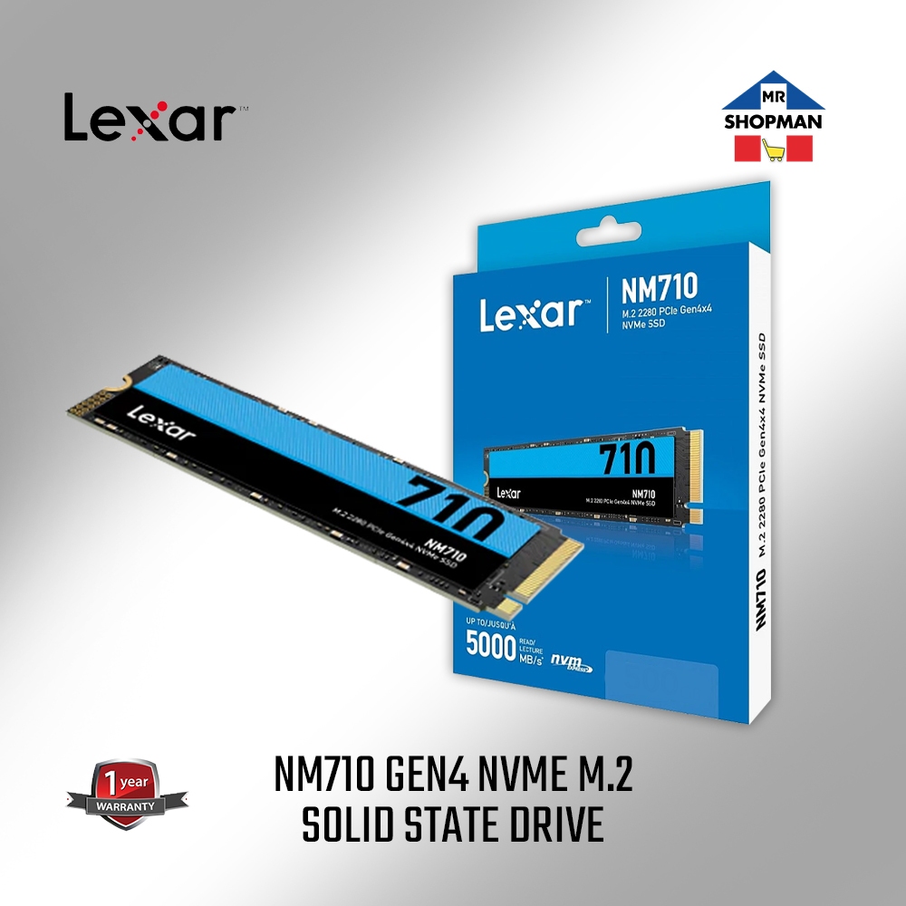 Lexar NM710 500Gb / 1Tb M.2 2280 PCIe Gen4x4 NVMe SSD Solid State Drive ...