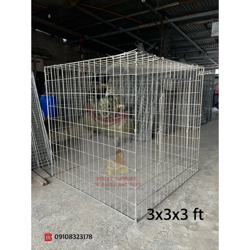 3x3x3 feet galvanize pen cage regular gauge 8/14 | Shopee Philippines