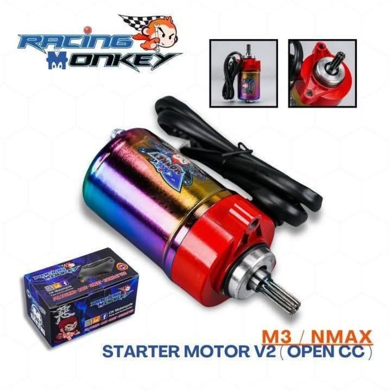RACING MONKEY OPEN CC STARTER MOTOR SAME YAMAHA MIO I 125/M3/SOUL I 125 ...