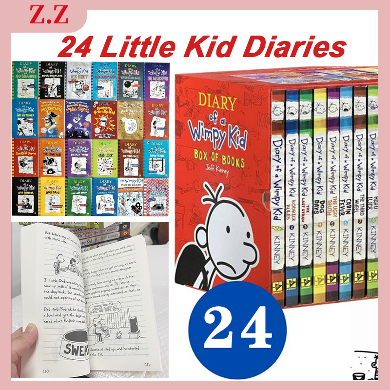 Diary Of A Wimpy Kid Collection 24 Books Boxed Set Comic Book English ...