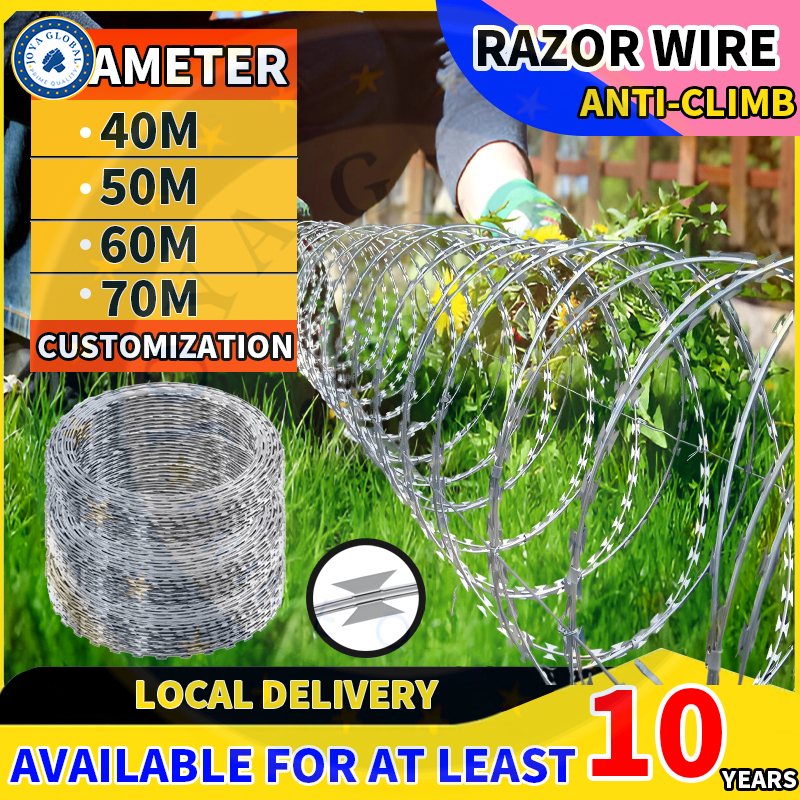 Razor Barbed Wire BTO-22 2.5mm Thick Hot Dipped Galvanized for Anti ...