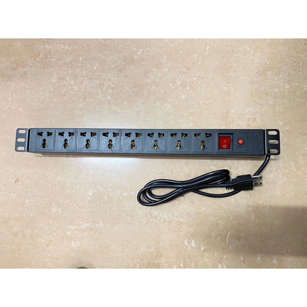 PDU 8 Slots Universal Plastic Rack Mount PDU Power Distribution Unit ...