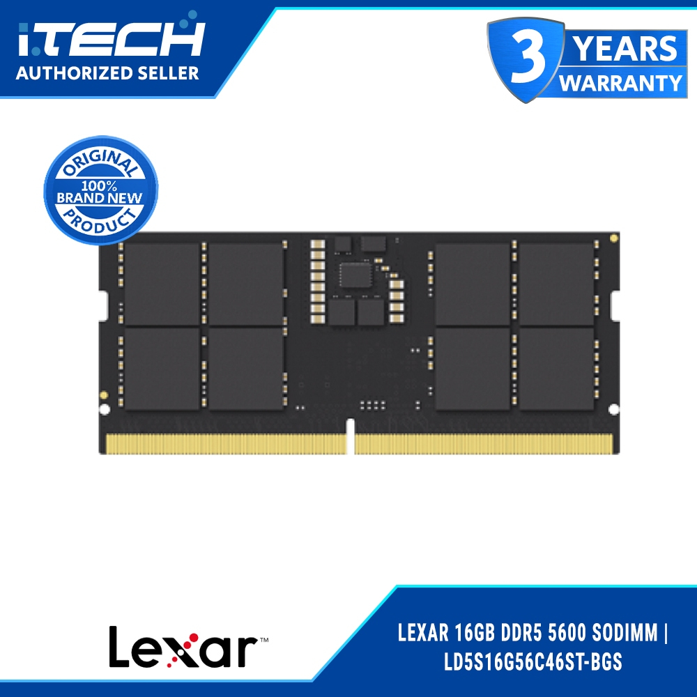 LEXAR 16GB DDR5 5600 SODIMM | LD5S16G56C46ST-BGS | Shopee Philippines