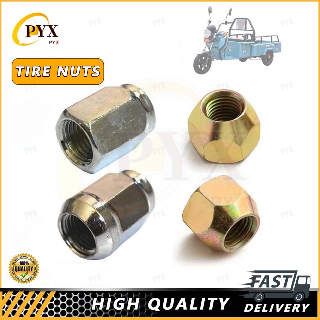 14mm Ebike Electric Tricycle Hex Lug Nuts Tire Nut | Shopee Philippines
