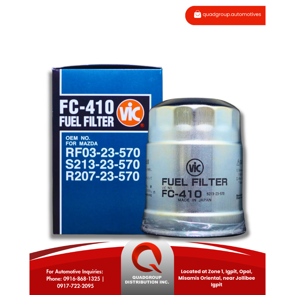 VIC FILTER FC-410 FUEL FILTER B2200,2500,S2/INFRA R2,RFD | Shopee ...