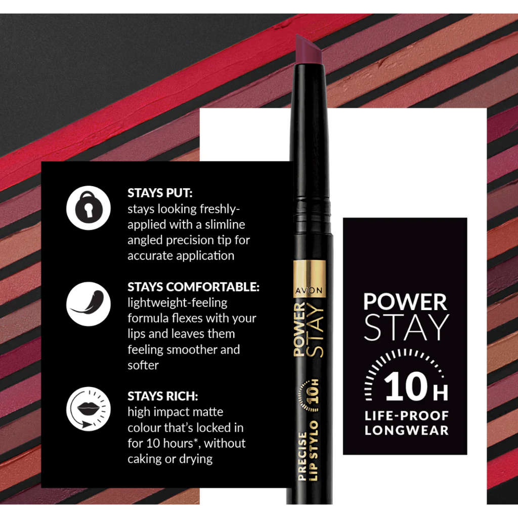 Avon Power Stay 10-Hour Lip Stylo 1.2g | Shopee Philippines