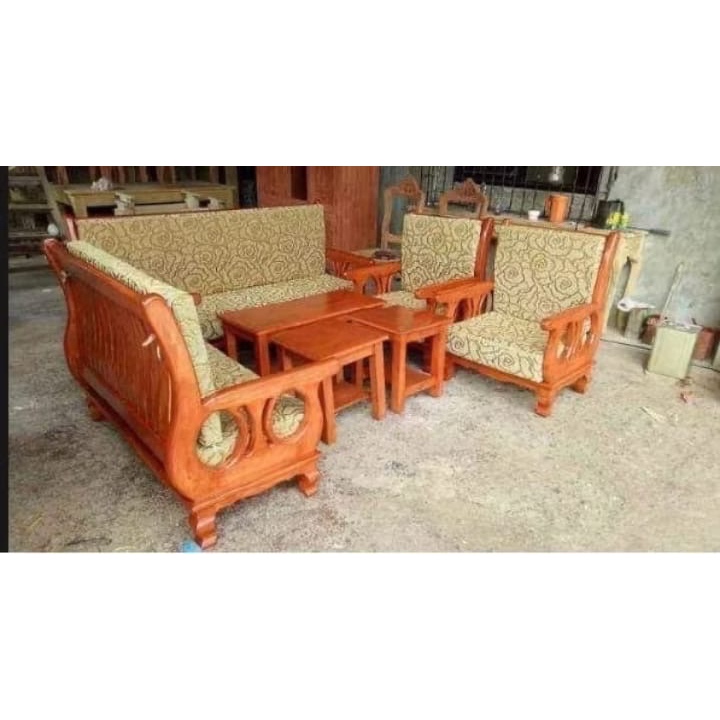 sala set)made in pure solid gmelina wood | Shopee Philippines