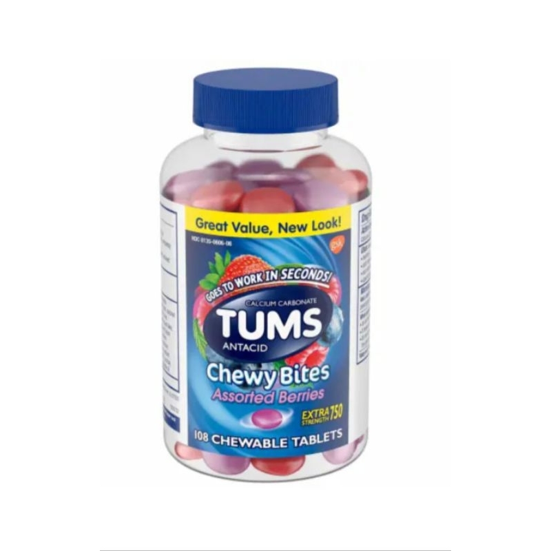 Tums Chewy Bites Antacid Tablets Assorted Berries 180 tablets | Shopee ...