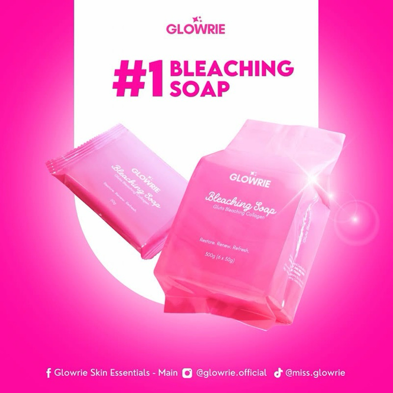 300 GRAMS GLOWRIE BLEACHING SOAP GLUTA BLEACHING COLLAGEN 100% AUTHENTIC | Shopee Philippines