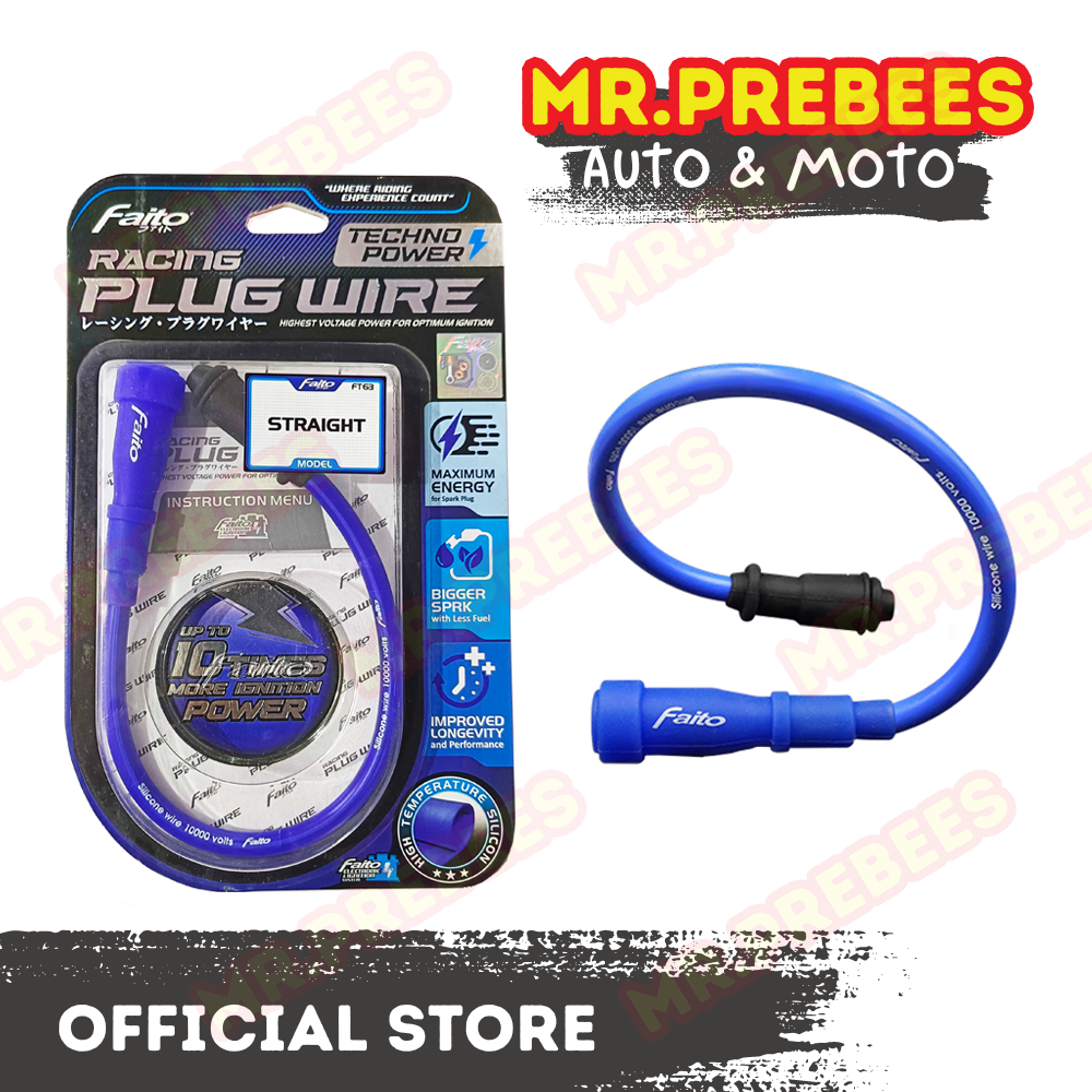 FAITO Racing Spark Plug Cap w/ Wire - Straight Type | Shopee Philippines