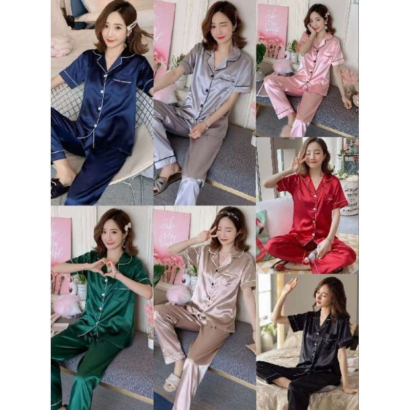 NC womens Elegant Terno Plain Pajamas | Shopee Philippines