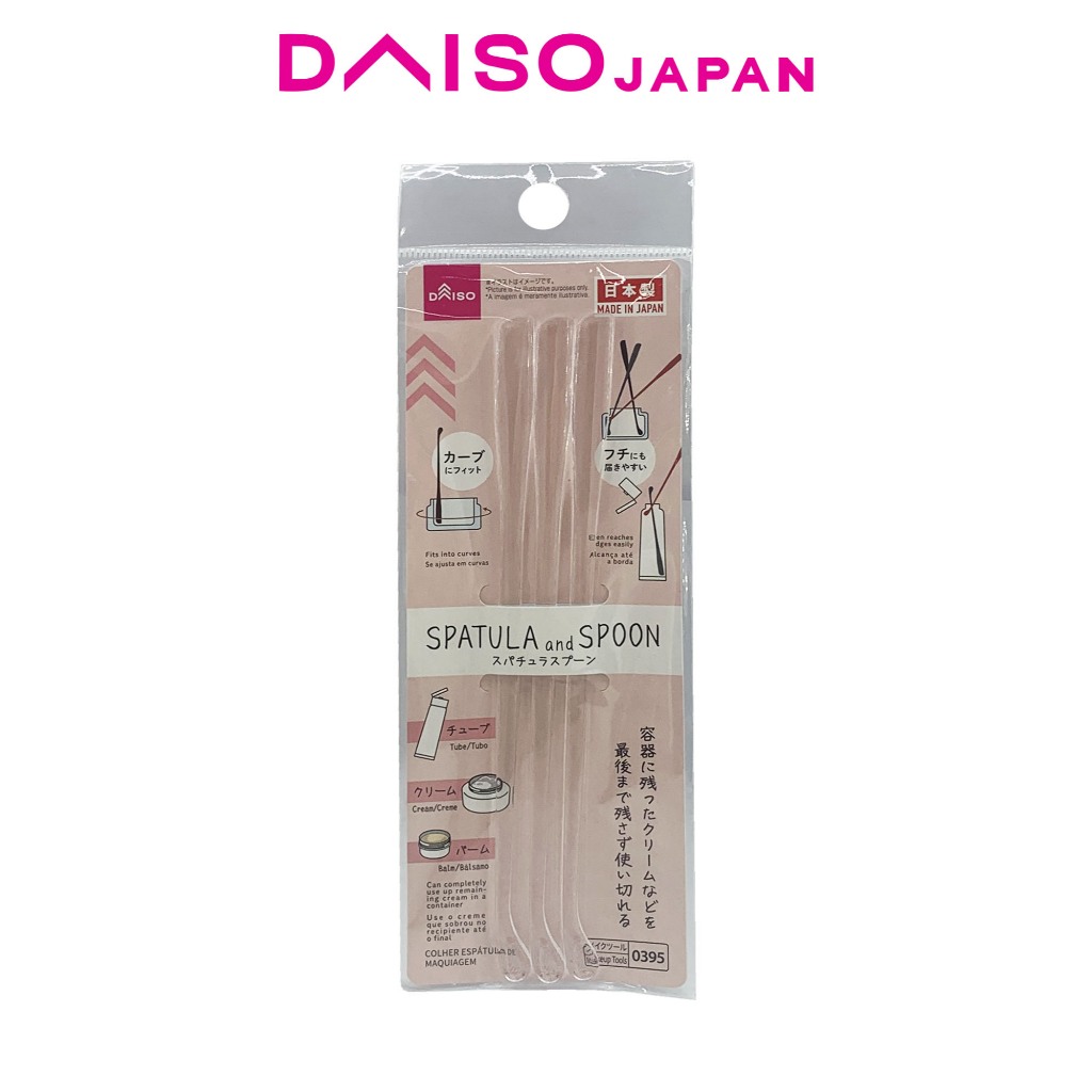 Daiso Clear Spatula and Spoon for Cosmetics (3 pieces) | Shopee Philippines