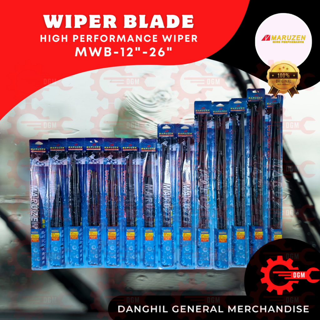 MARUZEN Car Wiper Blade (Universal) Size: 12"-26" - High Performance ...
