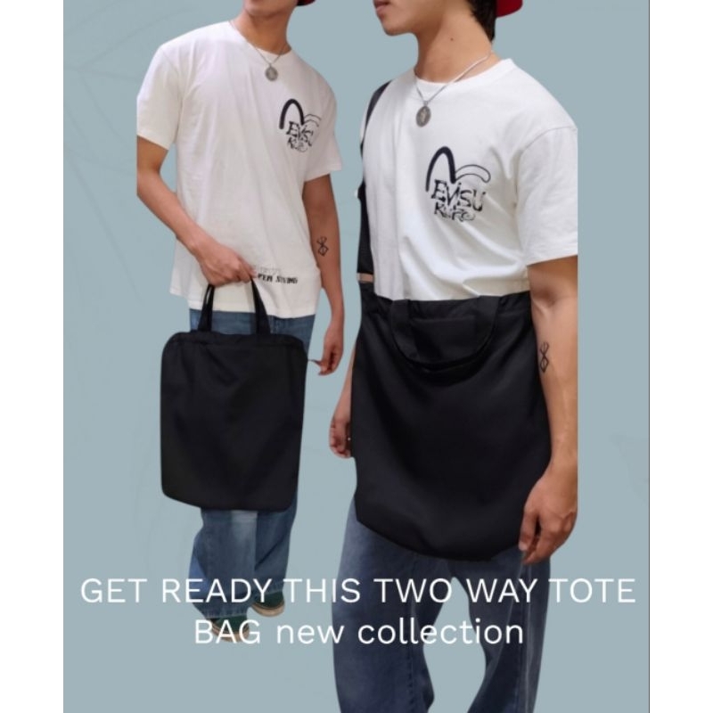 TWO WAY TOTE BAG, aesthetic, shoulder, sling, hand bag, with bag ...