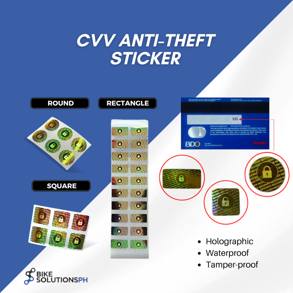 CVV Anti Theft Hologram Sticker Cover For Credit Or Debit Cards with ...