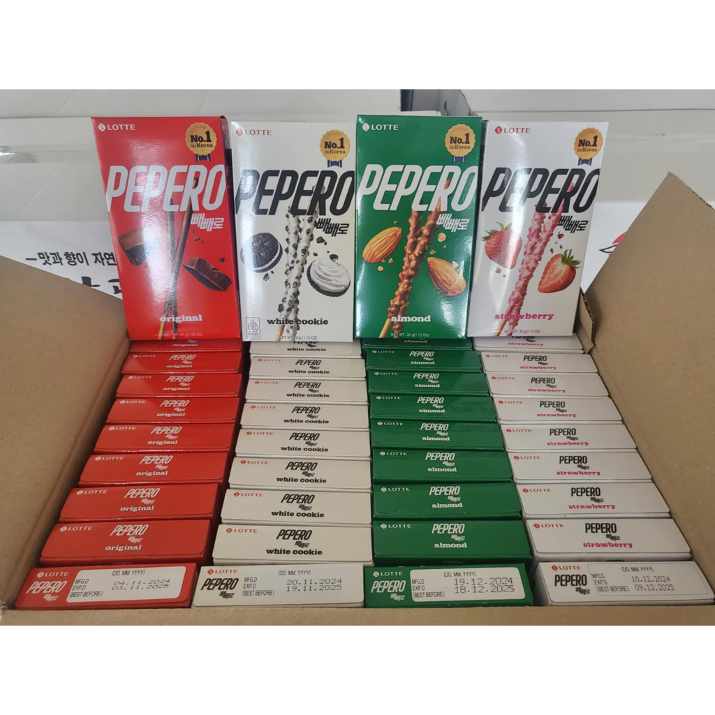 Lotte Pepero mix / Almond10, Orignal 10 ,White cookie 10,Strawberry10 ...