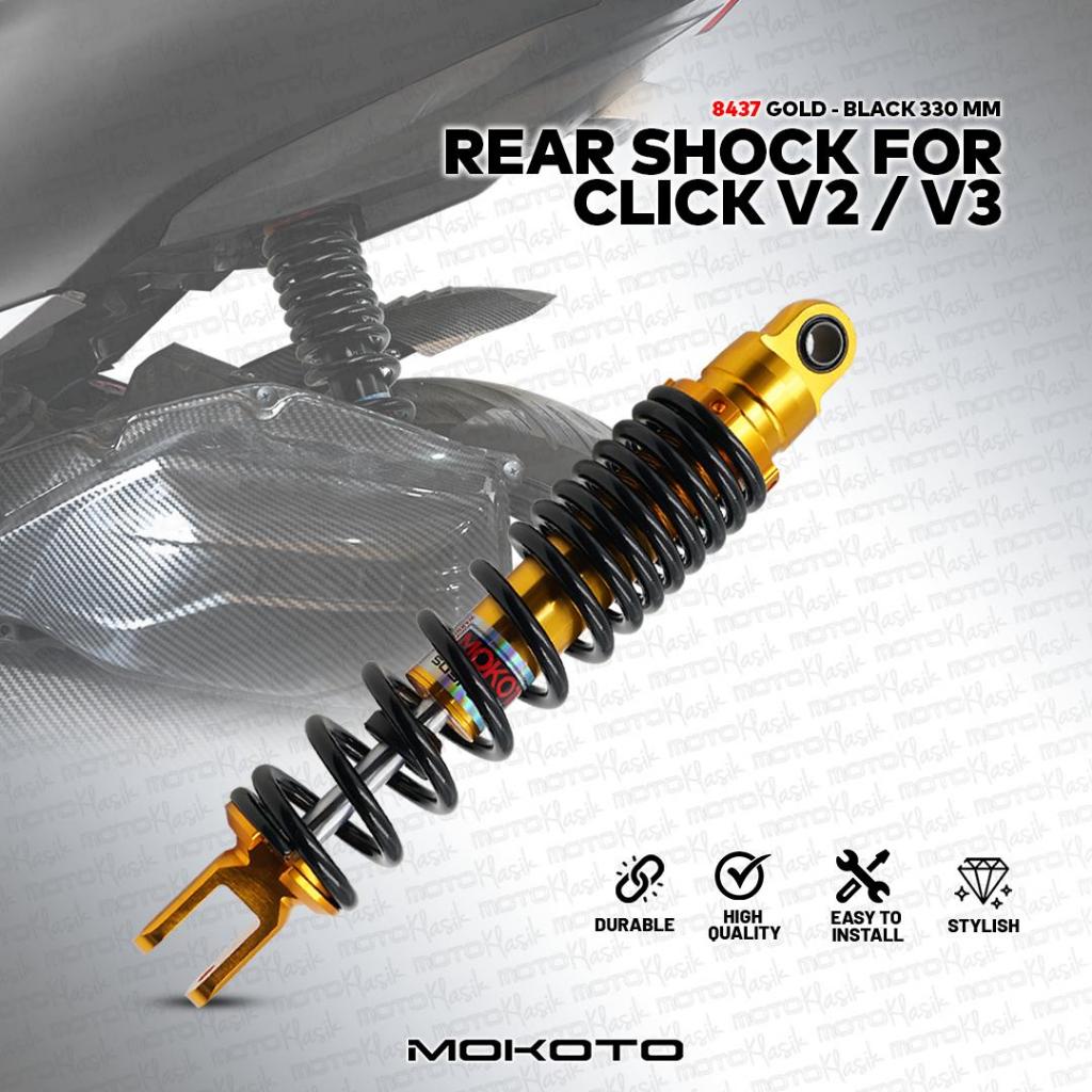 MOKOTO CLICK REAR SHOCK ABSORBER 8021 - 330MM FOR HONDA CLICK V1 AND ...